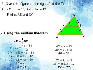 THE MIDLINE THEOREM-.pptx GRADE 9 MATHEMATICS THIRD QUARTER | PPTX