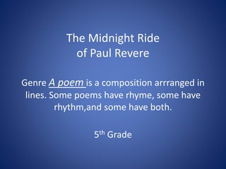 The midnight ride of paul revere | PPT
