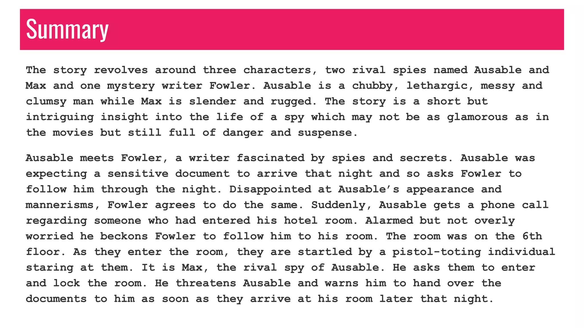 The midnight visitor | PPTX