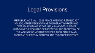 THE MIGRANT WORKERS PREPARED BY MA'AM MAIDA LYNN N. JAGUIT,RN,MM,PHD | PPT