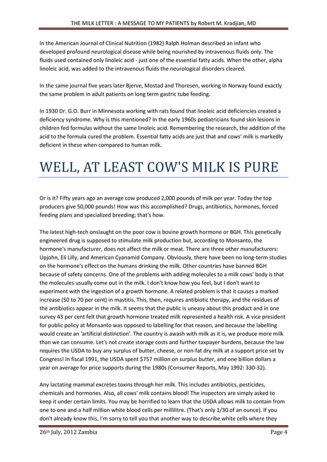 The milk letter | PDF