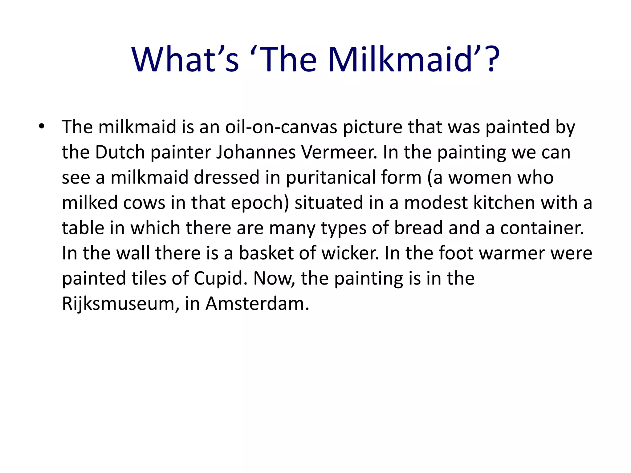 The milkmaid | PPTX