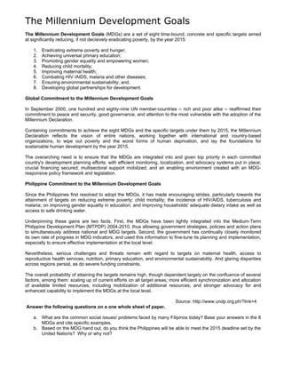 MDG | PDF