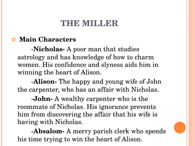The Millers Tale | PPT