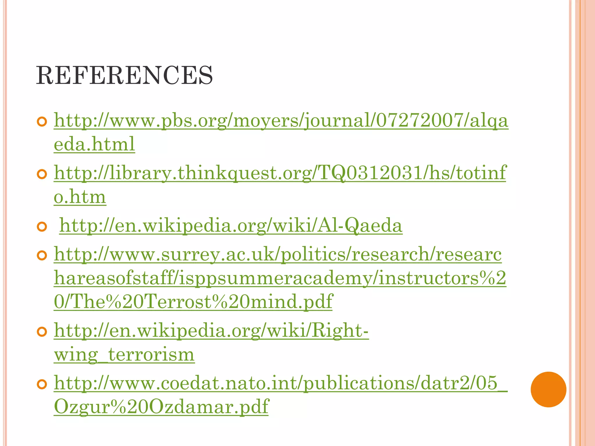 The mind of terrorist | PPTX