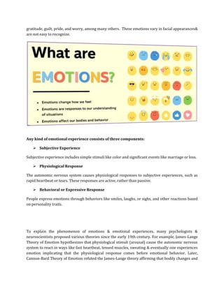 Components and Competency of Emotions | PDF | Science