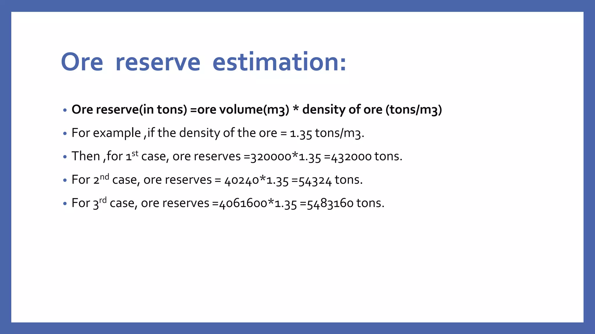 The mineral reserves & reserves estimation using triangular methods | PDF
