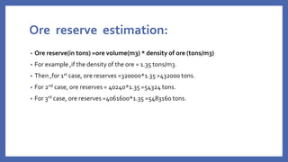 The mineral reserves & reserves estimation using triangular methods | PDF