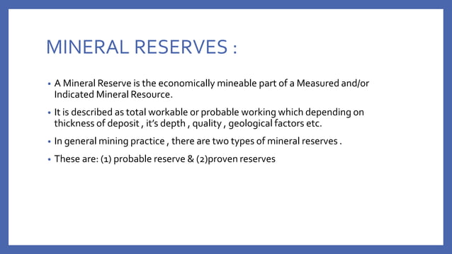 The mineral reserves & reserves estimation using triangular methods | PDF
