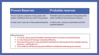 The mineral reserves & reserves estimation using triangular methods | PDF