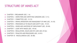 The Mines Act,1952 ppt | PPTX