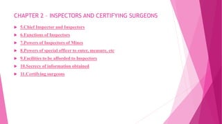 The Mines Act,1952 ppt | PPTX