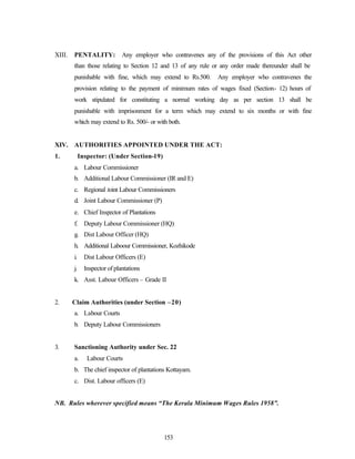 The minimum wages act, 1948 | PDF