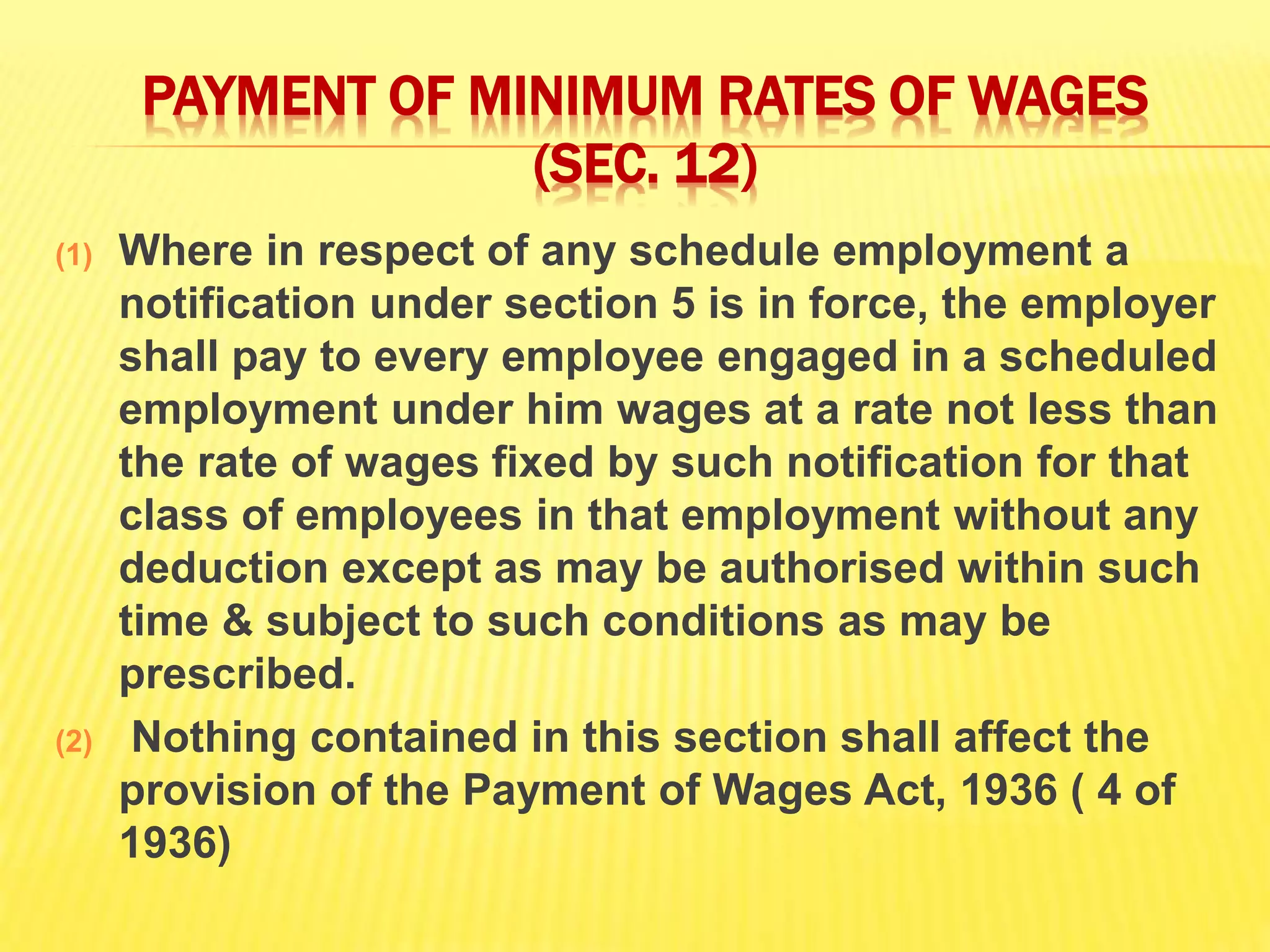 The minimum wages act , 1948 | PPT