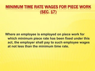 The minimum wages act , 1948 | PPT