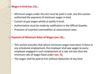 The minimum wages act presentation | PPTX