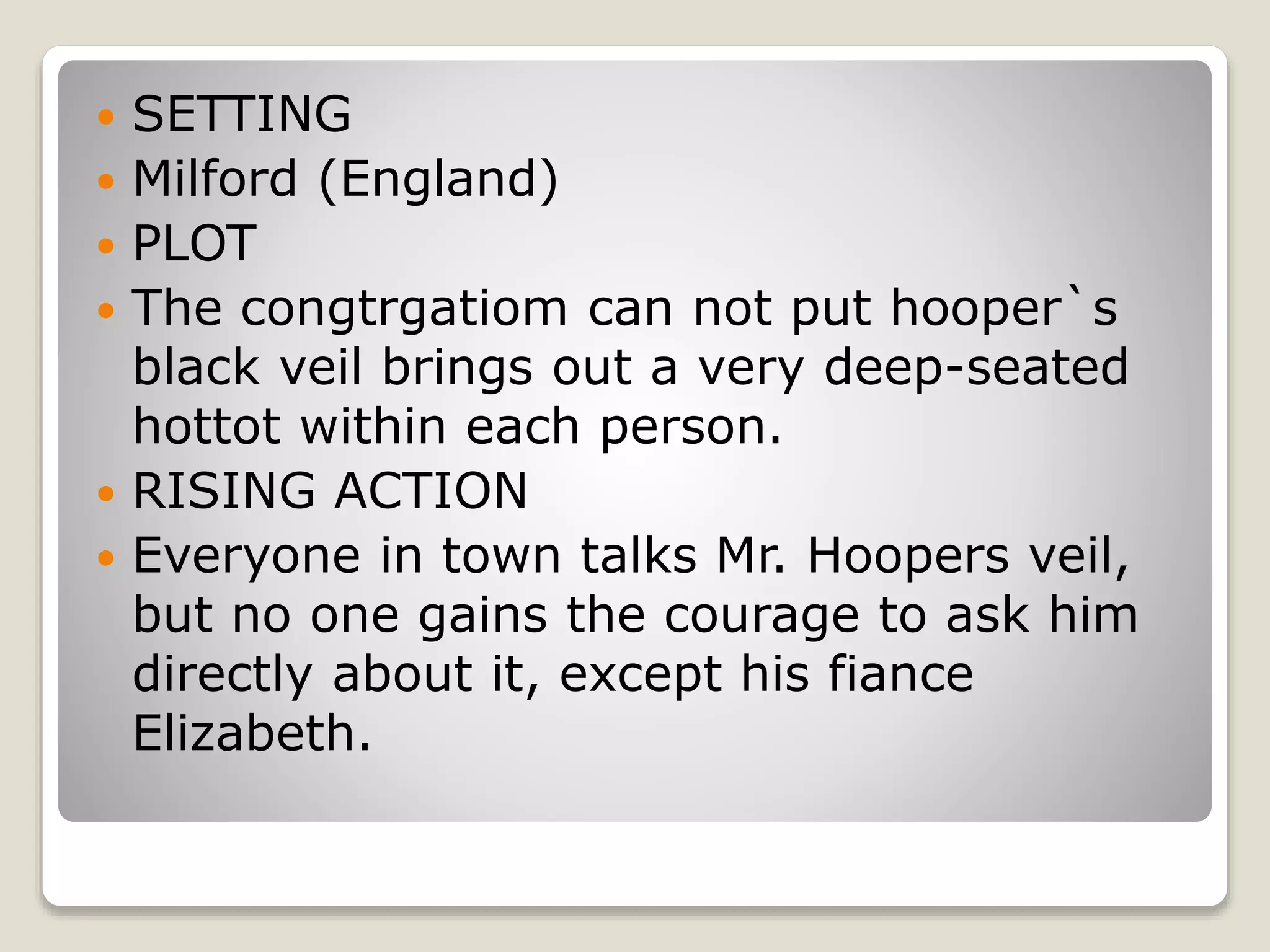 The Minister´s Black Veil | PPT