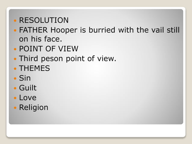The Minister´s Black Veil | PPT