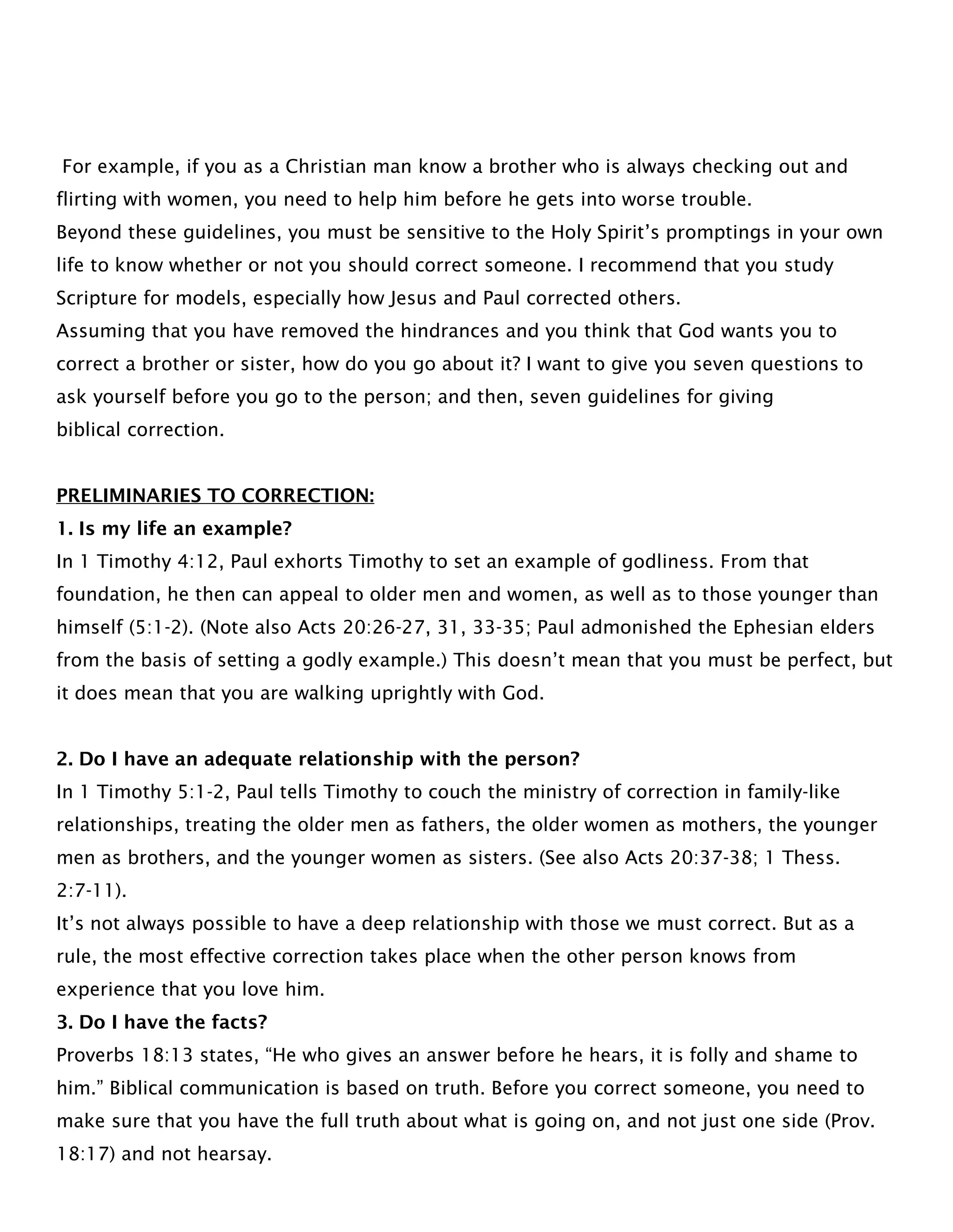 The ministry of correction | DOC