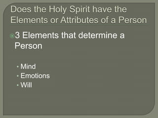 The ministry of_the_holy_spirit | PPTX