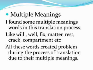 The minor matter of fate | PPTX