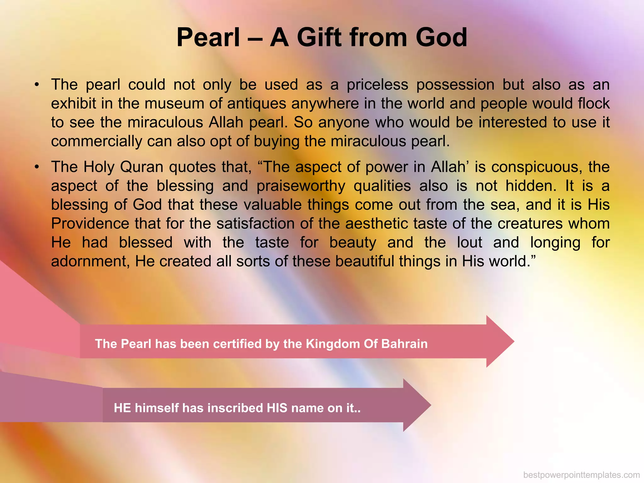 The miracle of allah pearl | PPSX