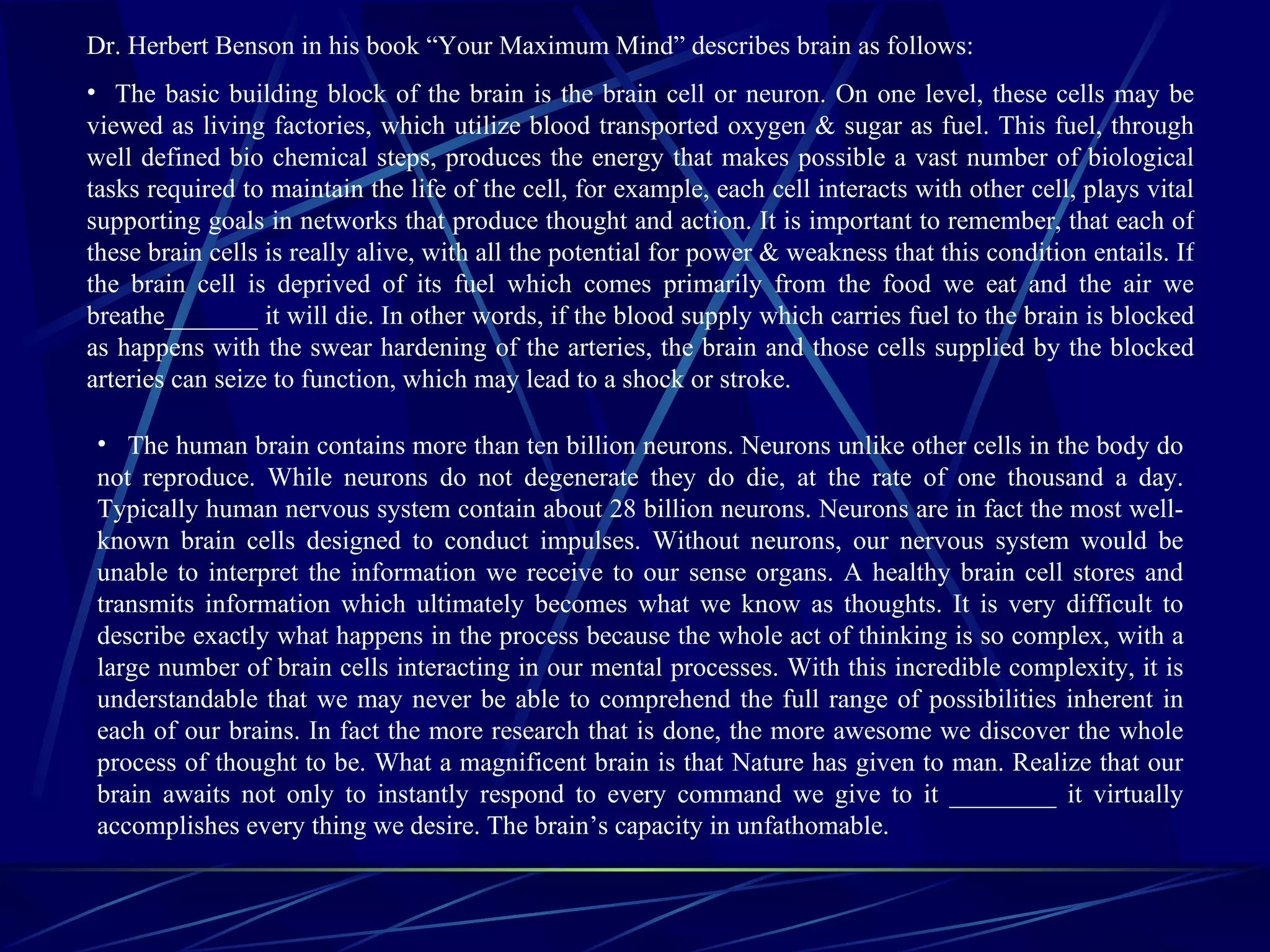 The Miracles Of Brain Power | PPT