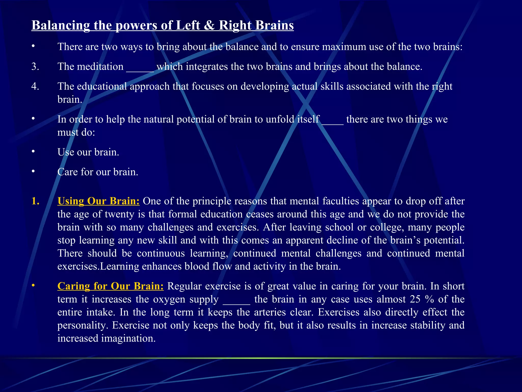 The Miracles Of Brain Power | PPT