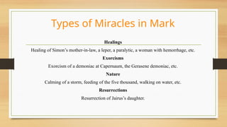 THE MIRACLES OF JESUS AND HIS WONDERFUL ACTS | PPT