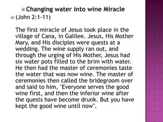 The Miracles Of Jesus Presentation | PPTX