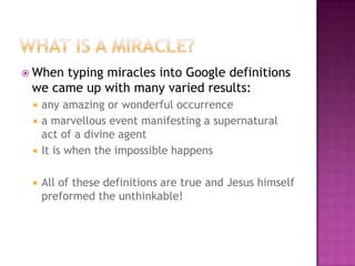 The Miracles Of Jesus Presentation | PPTX