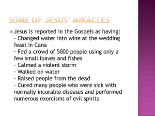 The Miracles Of Jesus Presentation | PPTX