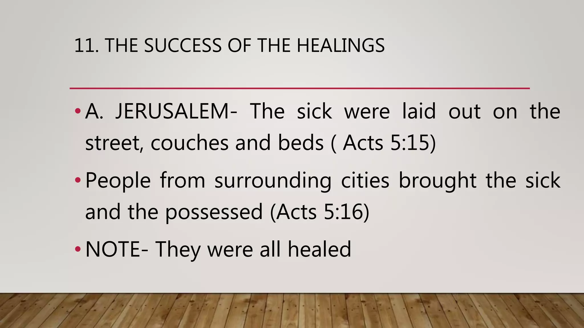 The miracles of the apostles (acts 5 | PPTX | Christianity | Religion ...