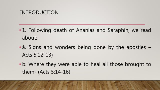 The miracles of the apostles (acts 5 | PPTX | Christianity | Religion ...