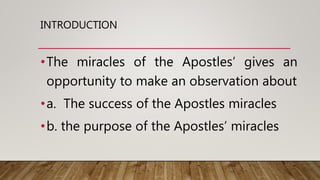 The miracles of the apostles (acts 5 | PPTX | Christianity | Religion ...