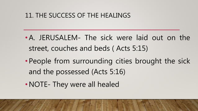 The miracles of the apostles (acts 5 | PPTX | Christianity | Religion ...