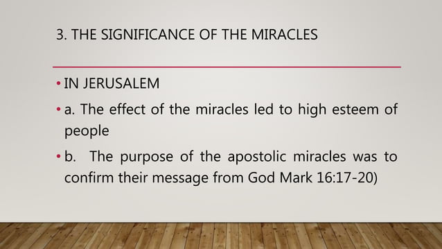 The miracles of the apostles (acts 5 | PPTX | Christianity | Religion ...