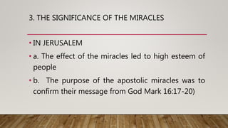 The miracles of the apostles (acts 5 | PPT