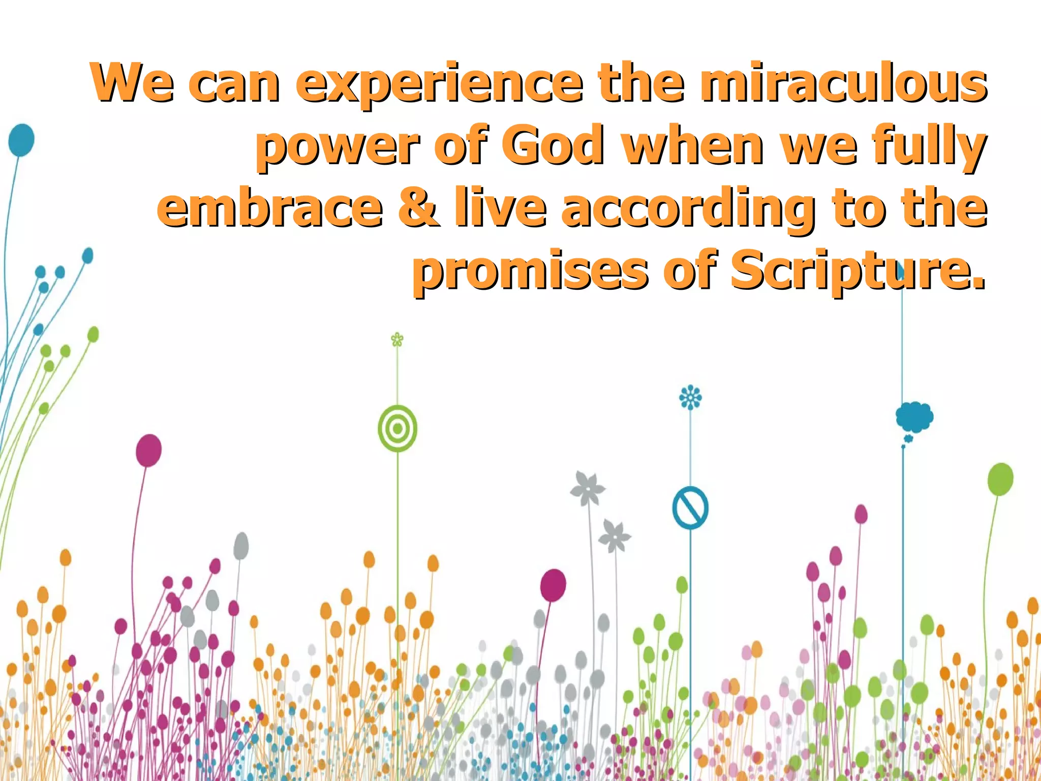 The Miraculous Word Of God | PPT