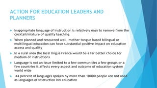 Language and Education: the missing link | PPTX
