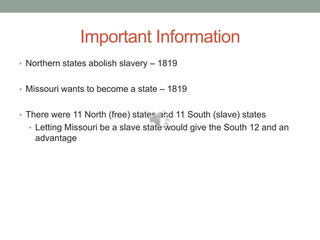 The missouri compromise | PPT