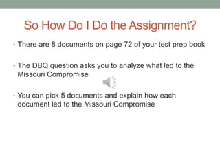 The missouri compromise | PPTX