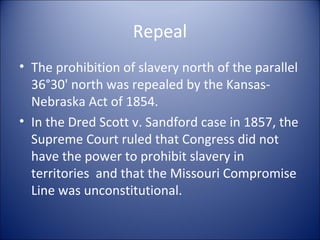 The missouri compromise 3 | PPT