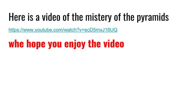 The mistery of the pyramids | PPT