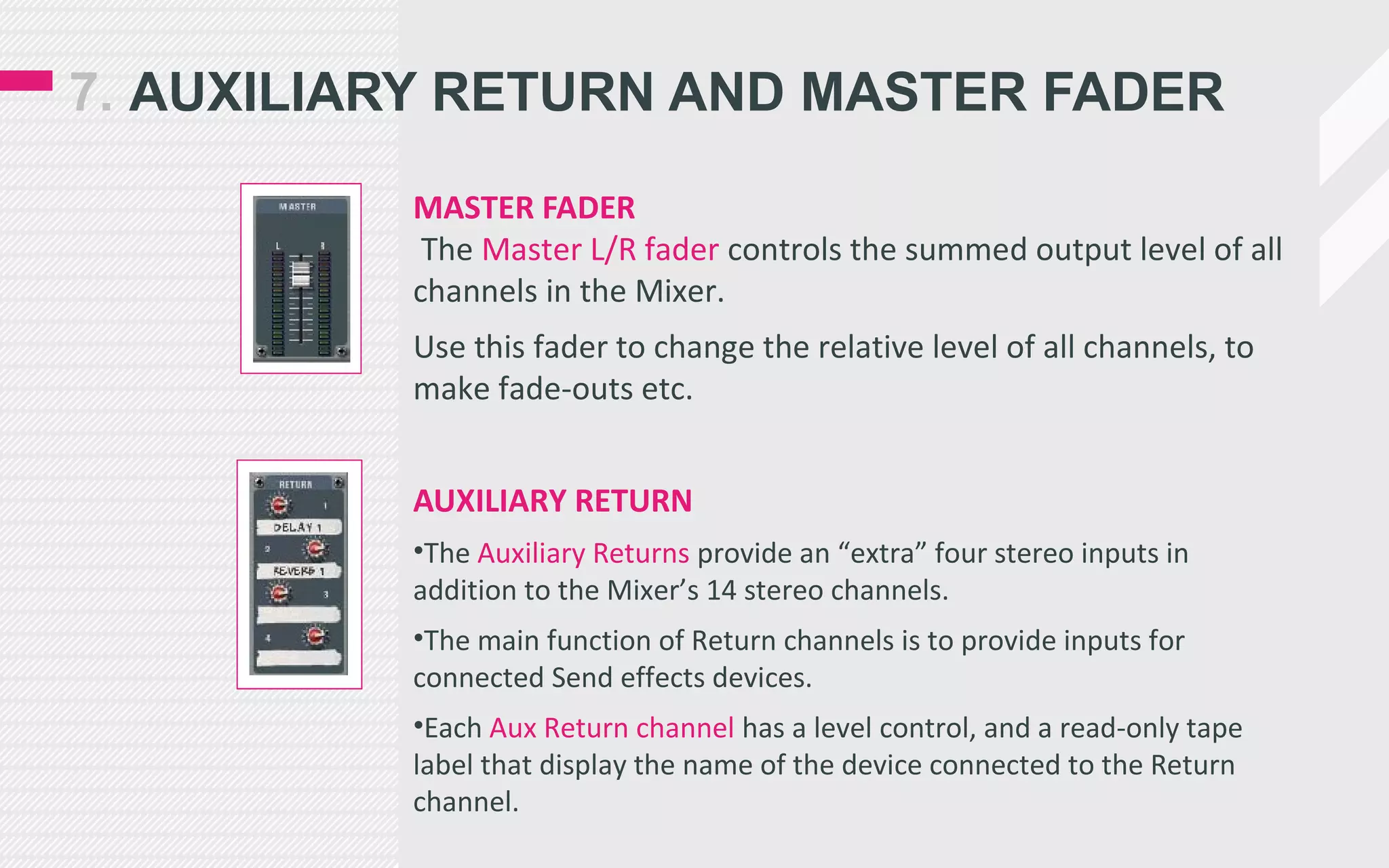 The Mixer controls in Reason | PPT | Digital Audio | Computer Software ...