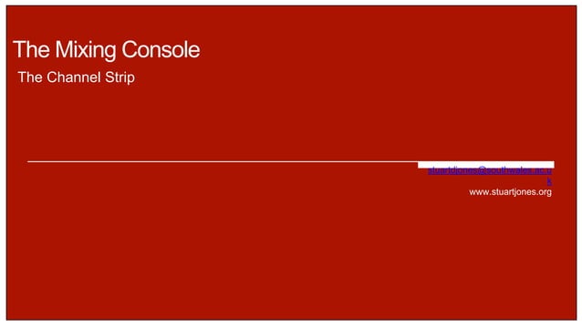 The Mixing Console Channel Strip | PPT