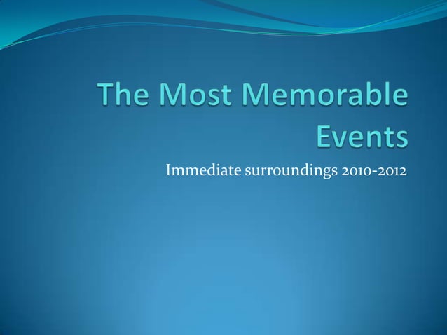The most memorable events | PPTX