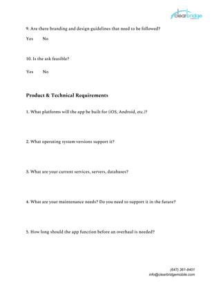 The Mobile App Product Requirements Template | PDF