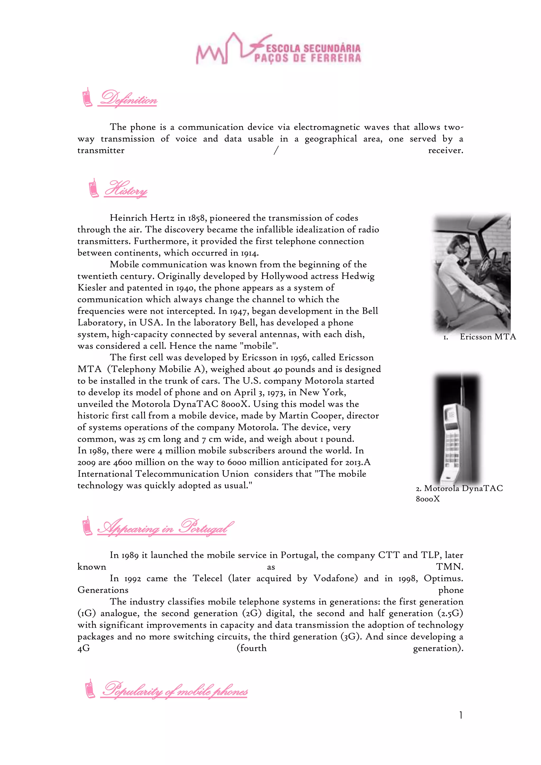 The mobile phone | PDF