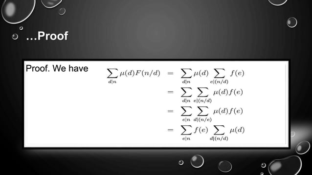 The mobius function and the mobius inversion formula | PPTX | Physics ...